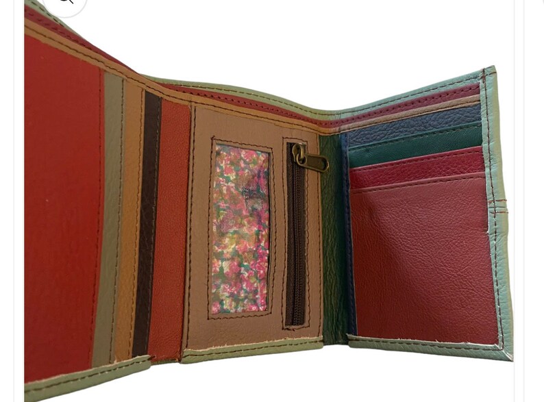 Amber Style Recycled Leather Wallet Purse / Recycled Leather / Unique ...