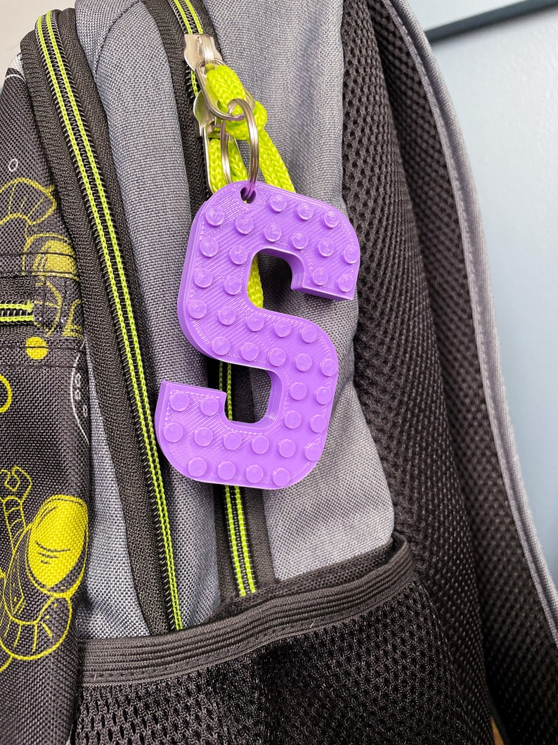 Initial Keychain for Kids Back to School Gift Personalized - Etsy