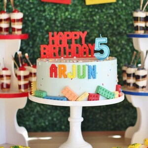 Brick Birthday Cake Topper | Cake Decoration for Kids | Birthday Cake ...