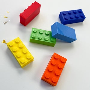 Set of 6 Bricks for Cake Decoration | Cupcake Topper | Non-edible 3D ...
