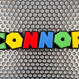 Custom Mario Style Name Sign | Personalized Desk Sign | Boy Gift for ...