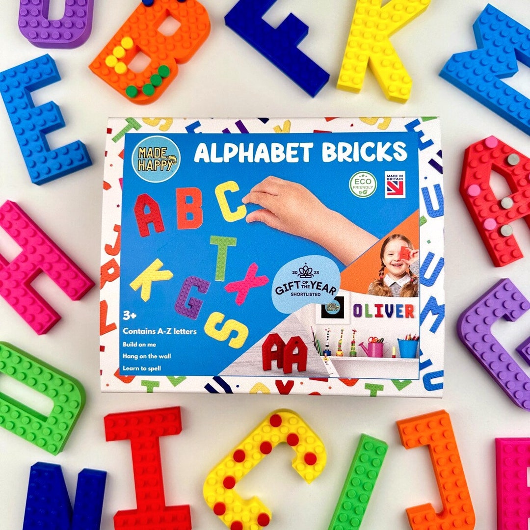 Alphabet Bricks A-Z | Aid Learning Through Play | Brick Compatible ...