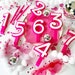 Girls Birthday Number for Cake 1 2 3 4 5 6 7 8 9 10 Birthday Cake Sign ...
