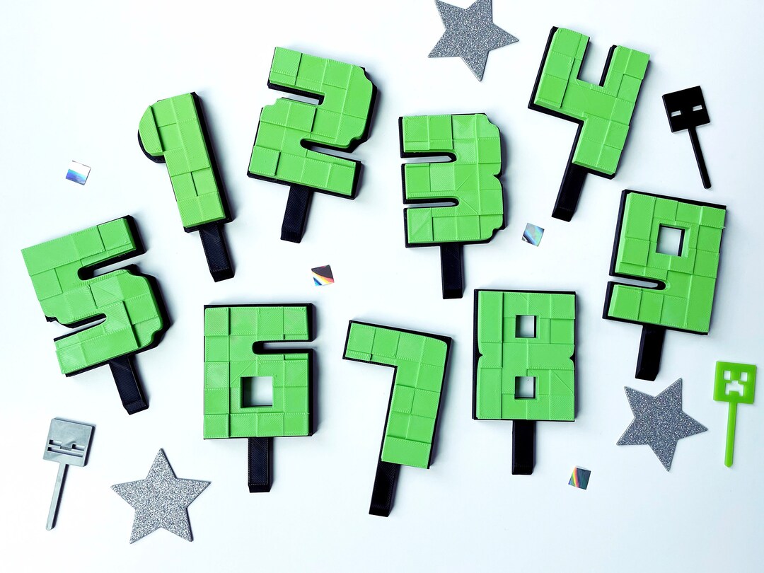 Mining Cake Number | Cake Topper Number for Kids - Etsy