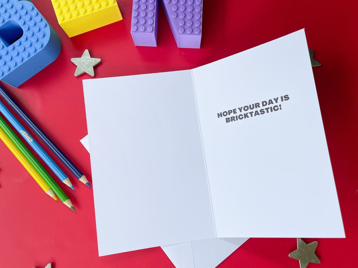 Brick Birthday Card Greeting Card for Boys Kids Girls - Etsy