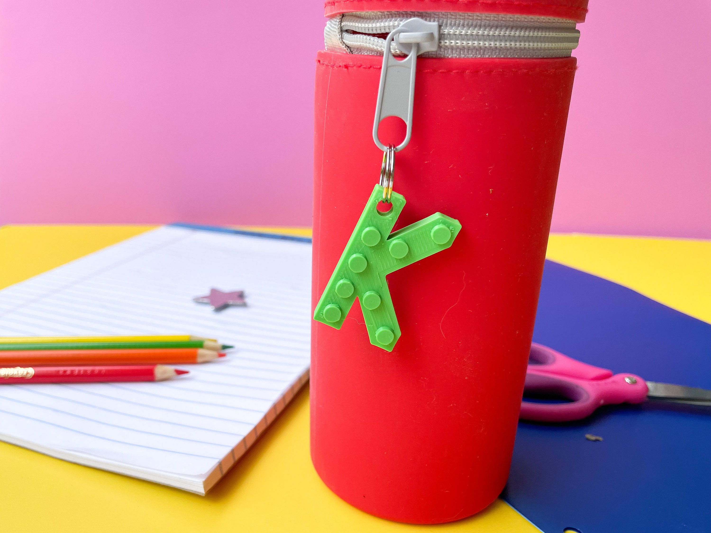 Personalized Brick Tiny Keychain Zipper Pull for Kids - Etsy