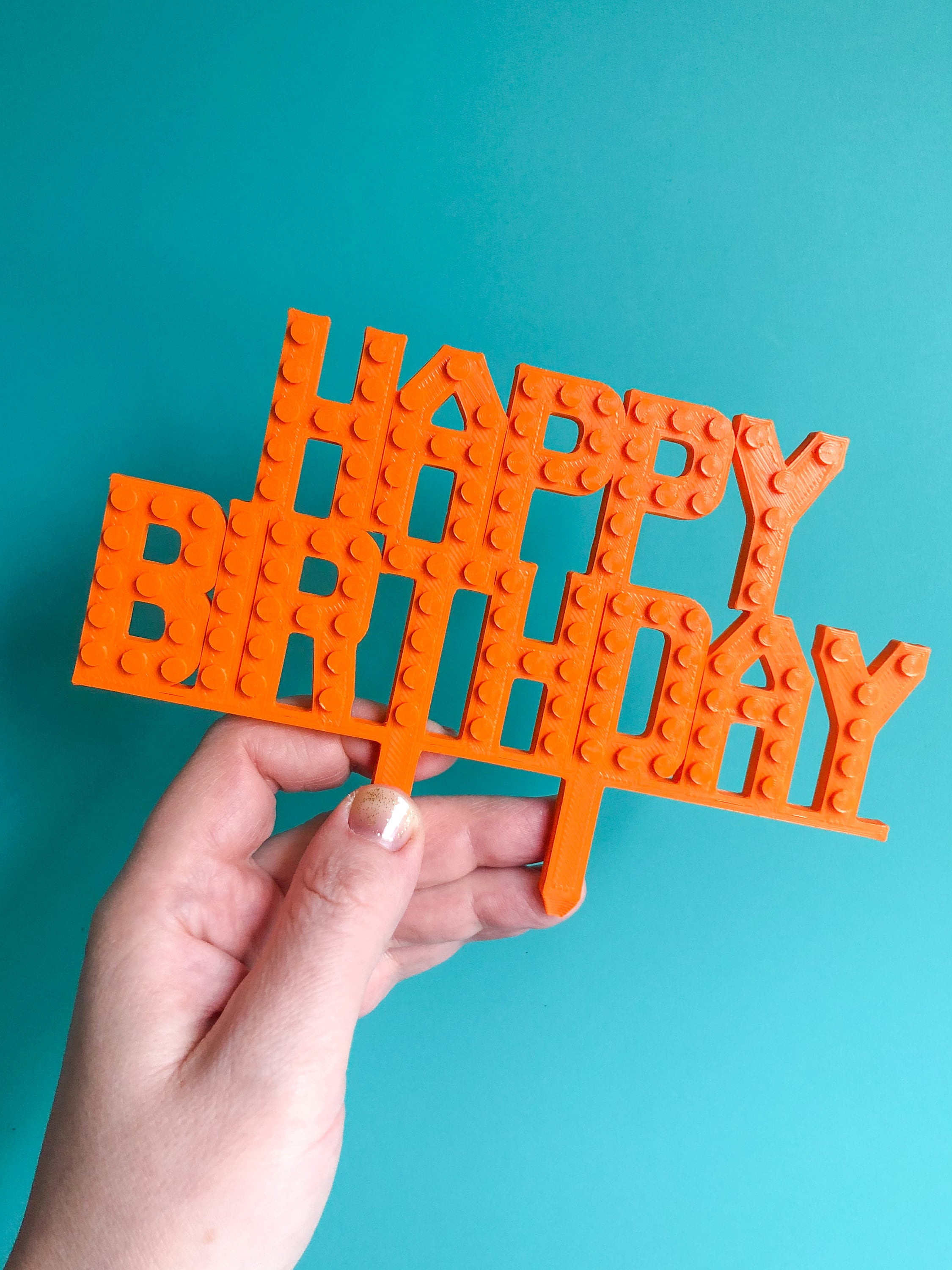 Brick Birthday Cake Topper Cake Decoration for Kids | Etsy