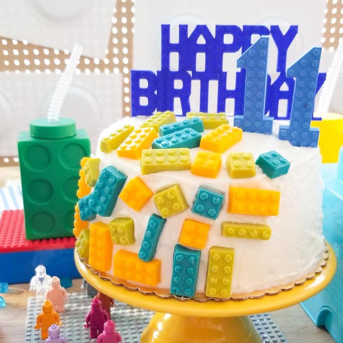 Construction Cake Set Happy Birthday Sign and Numbers Cake - Etsy