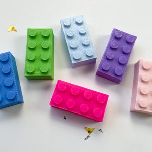 Set of 6 Bricks for Cake Decoration | Cupcake Topper | Non-edible 3D ...