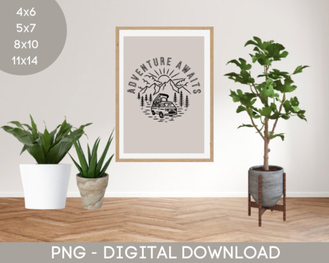 Camping Adventure Theme Wall Art Printable | “adventure Awaits ...
