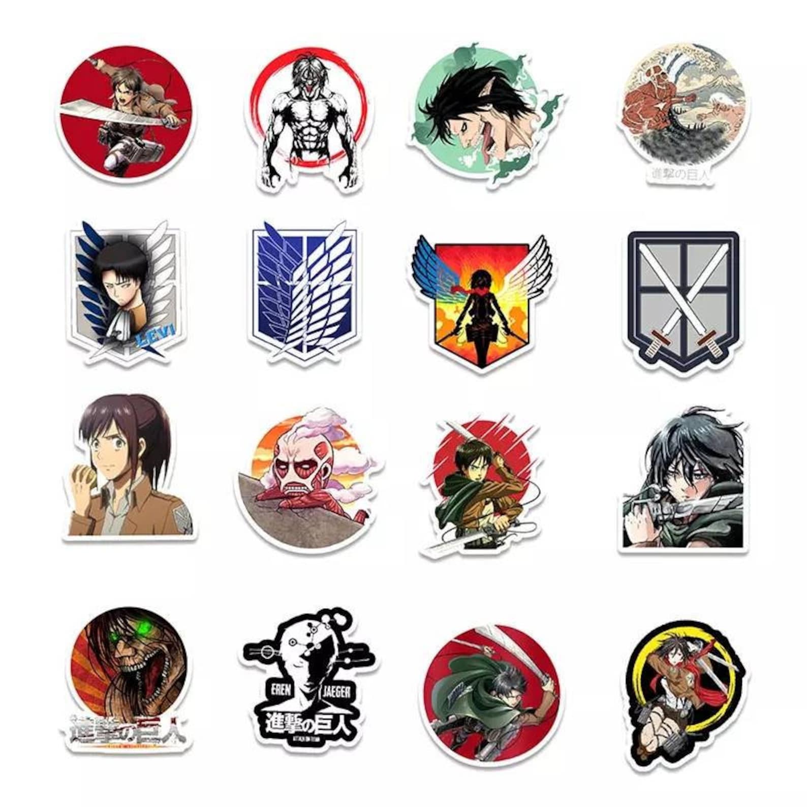 50 pcs Attack on Titan Sticker Anime Sticker Anime Art Laptop | Etsy