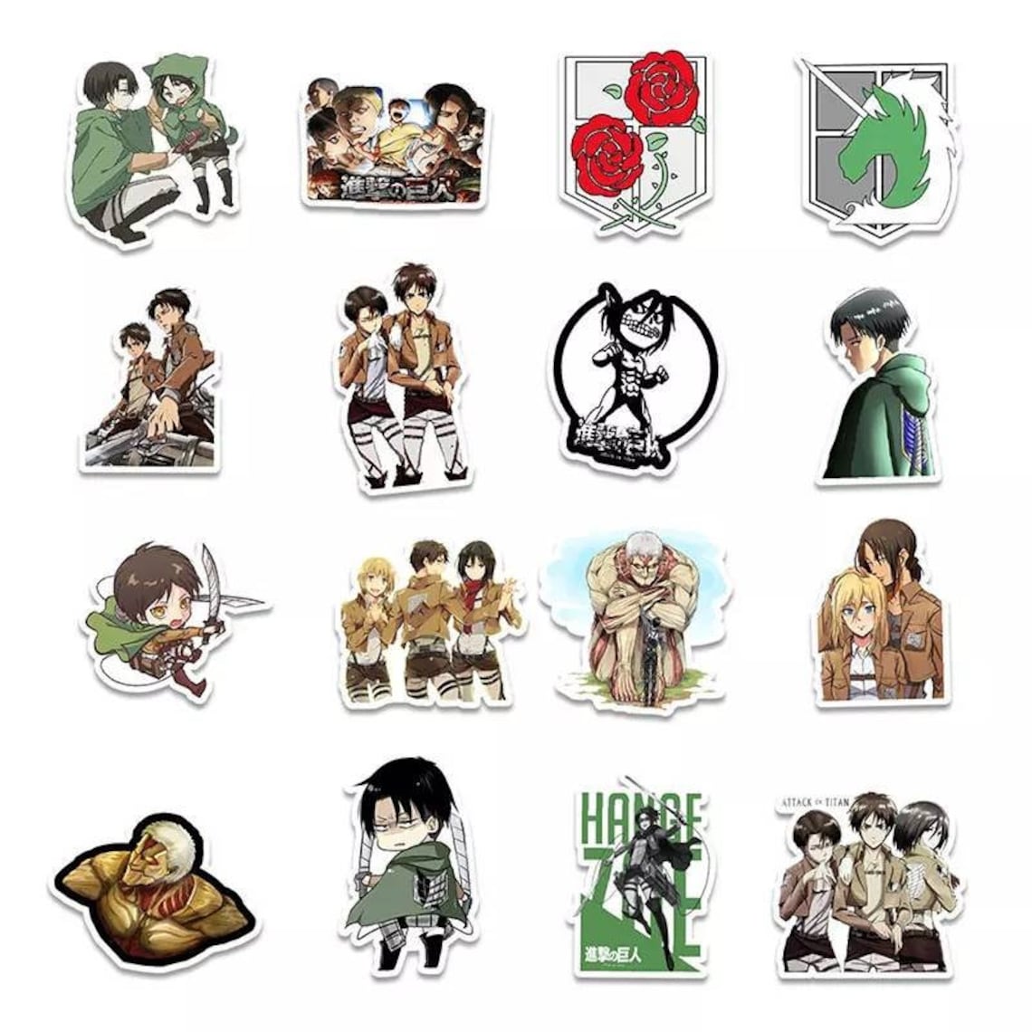 50 pcs Attack on Titan Sticker Anime Sticker Anime Art Laptop | Etsy