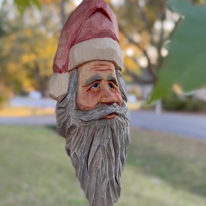 Carved Santa - Etsy
