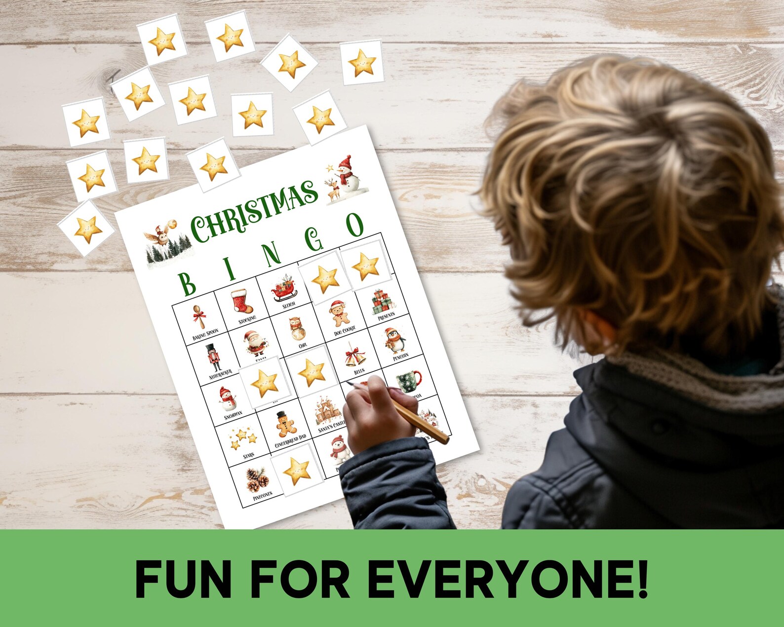 Christmas Bingo Game Printable Activity for Family, Kids, Teens ...