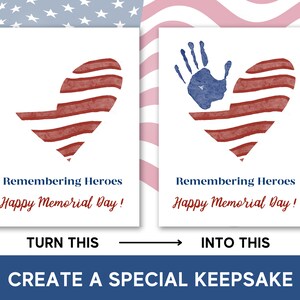 Memorial Day Handprint Art • Memorial Day Patriotic Activity ...