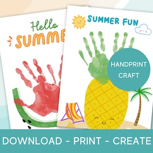 Summer Handprint Art • Fun Handprint Craft for Summer • Handprint Craft ...