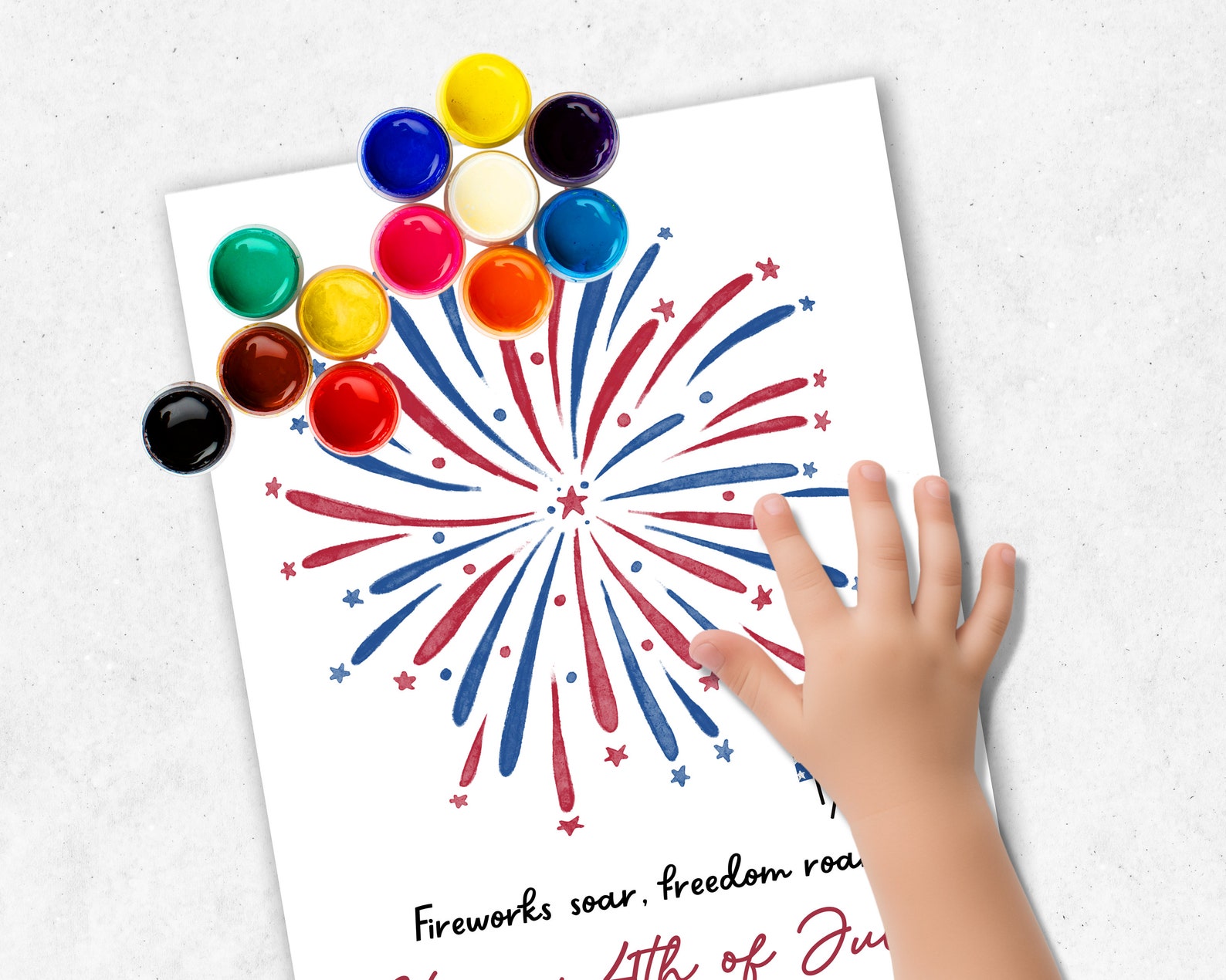 Fourth of July Handprint Art • Independence Day Patriotic Activity ...