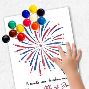 Fourth of July Handprint Art • Independence Day Patriotic Activity ...