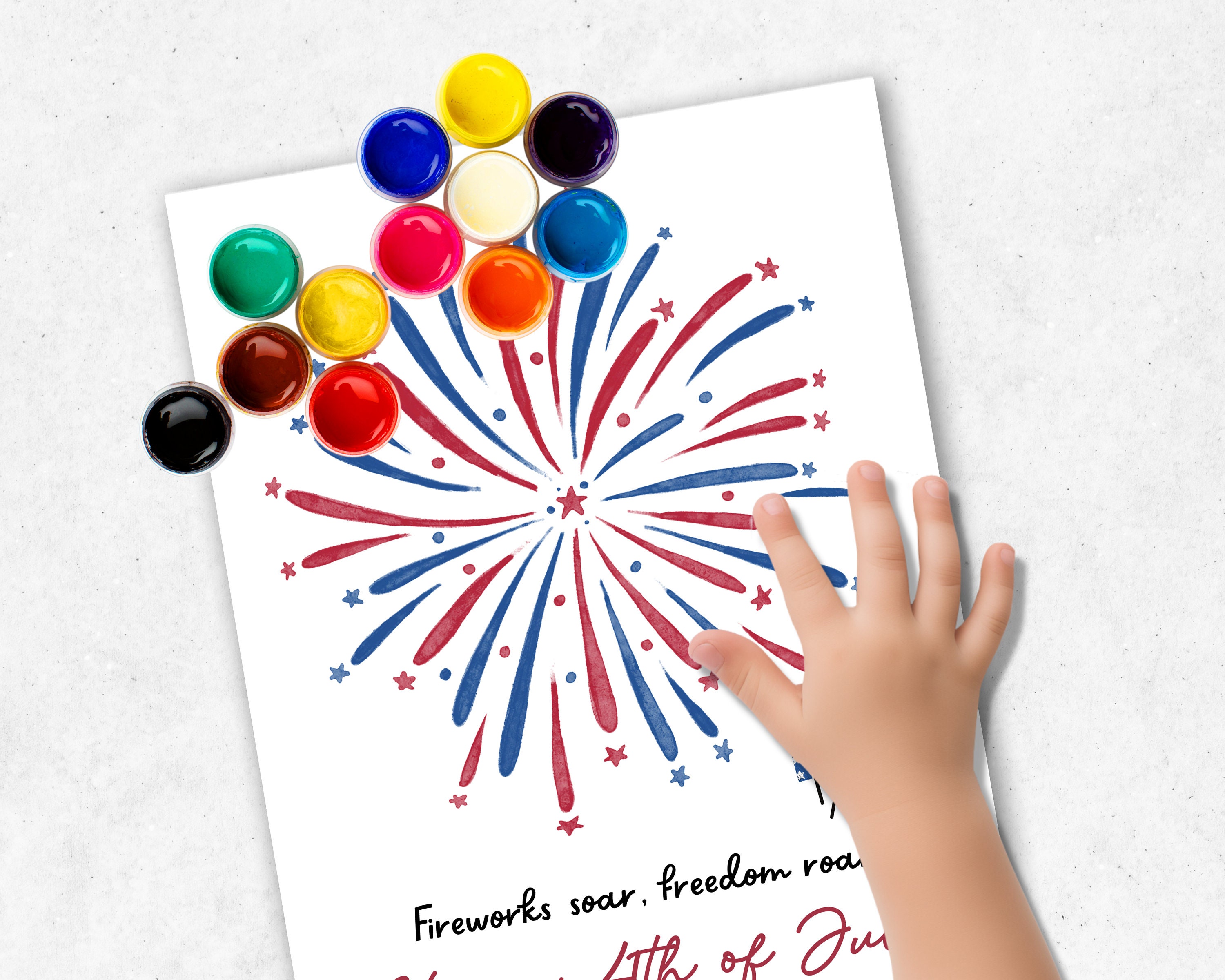 Fourth of July Handprint Art • Independence Day Patriotic Activity ...