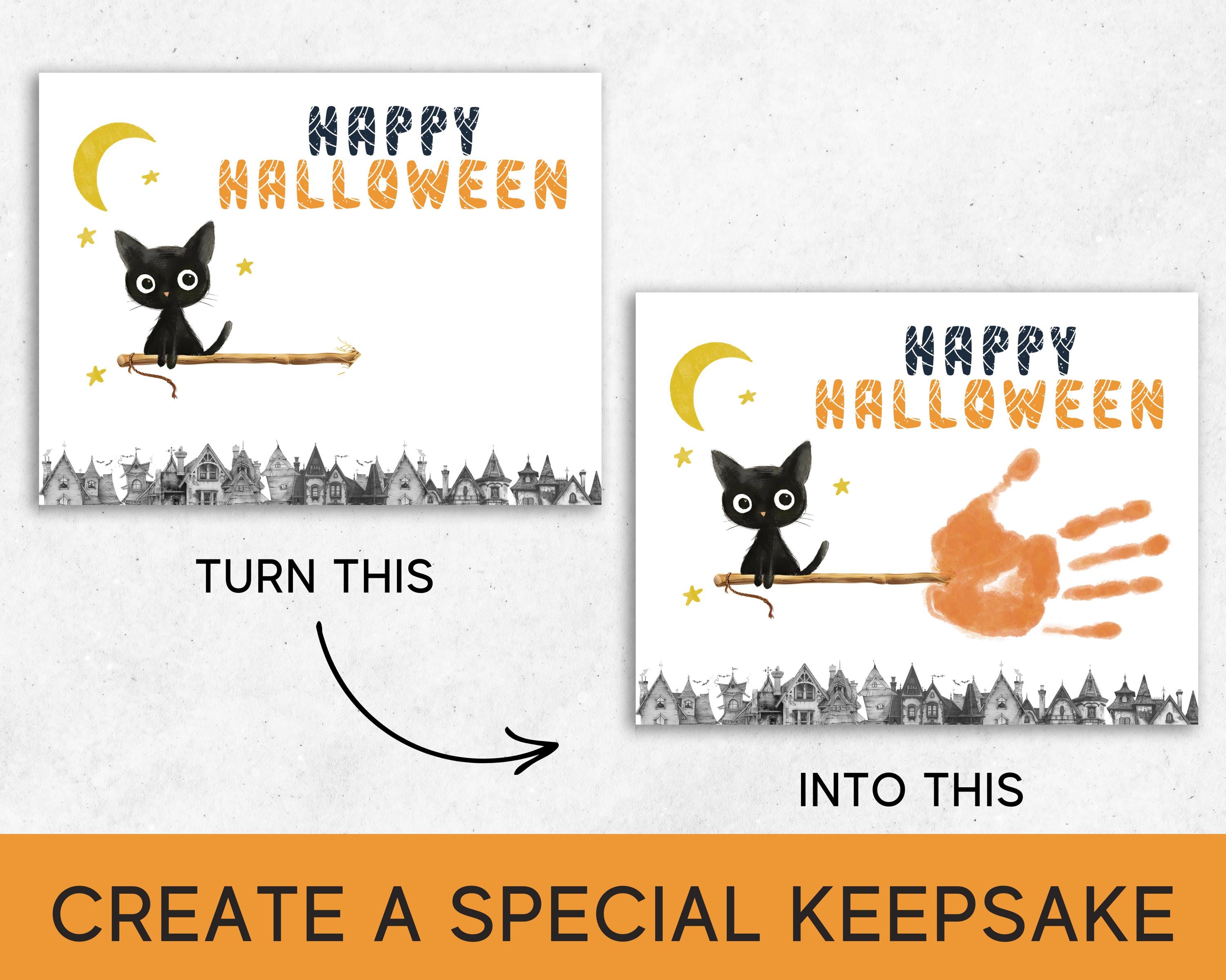 Halloween Handprint Art Craft • Printable Craft • Handprint Halloween ...