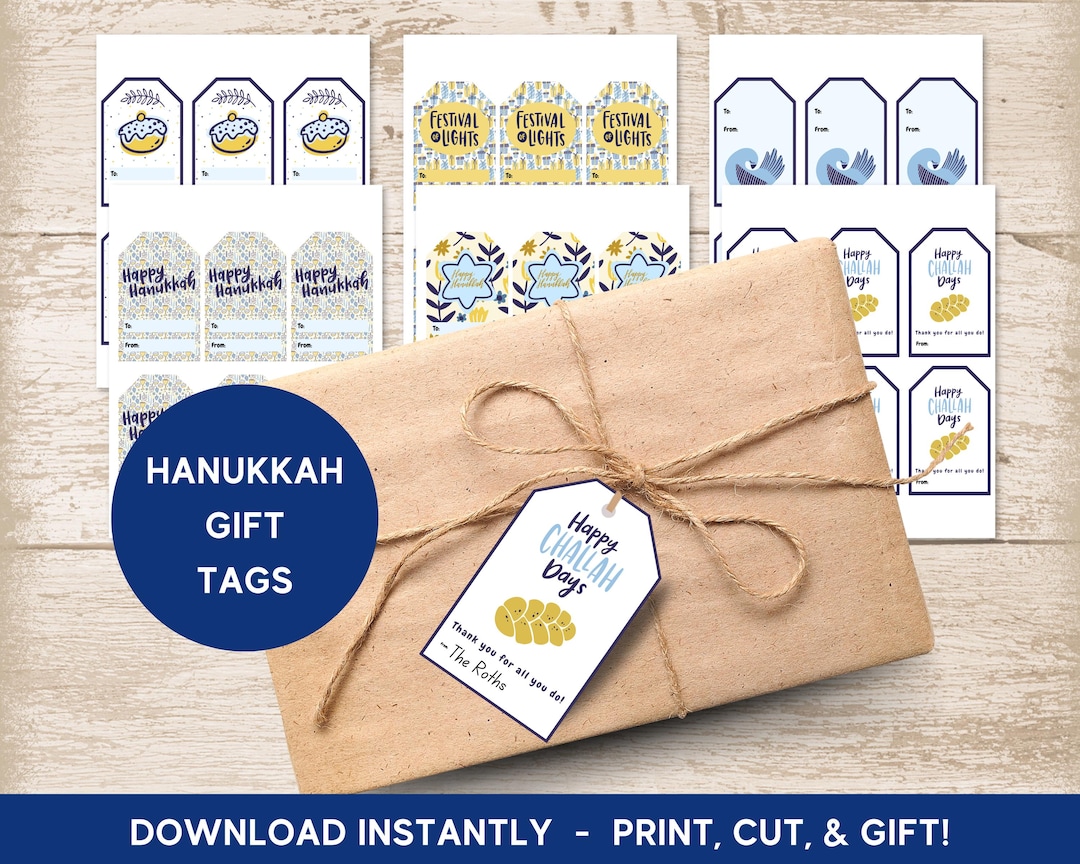 Hanukkah Gift Tags Printable Hanukkah Treat Tags Hanukkah Tags for ...