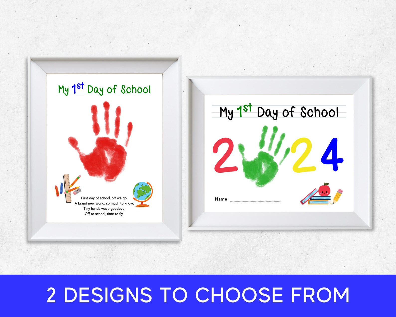 First Day of School Handprint Art Back to School Craft Handprint Craft ...