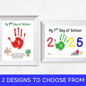 First Day of School Handprint Art • Back to School Craft • Handprint ...