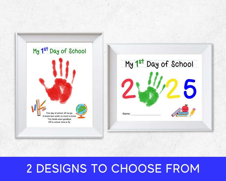 First Day of School Handprint Art • Back to School Craft • Handprint ...