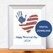 Memorial Day Handprint Art • Memorial Day Patriotic Activity ...