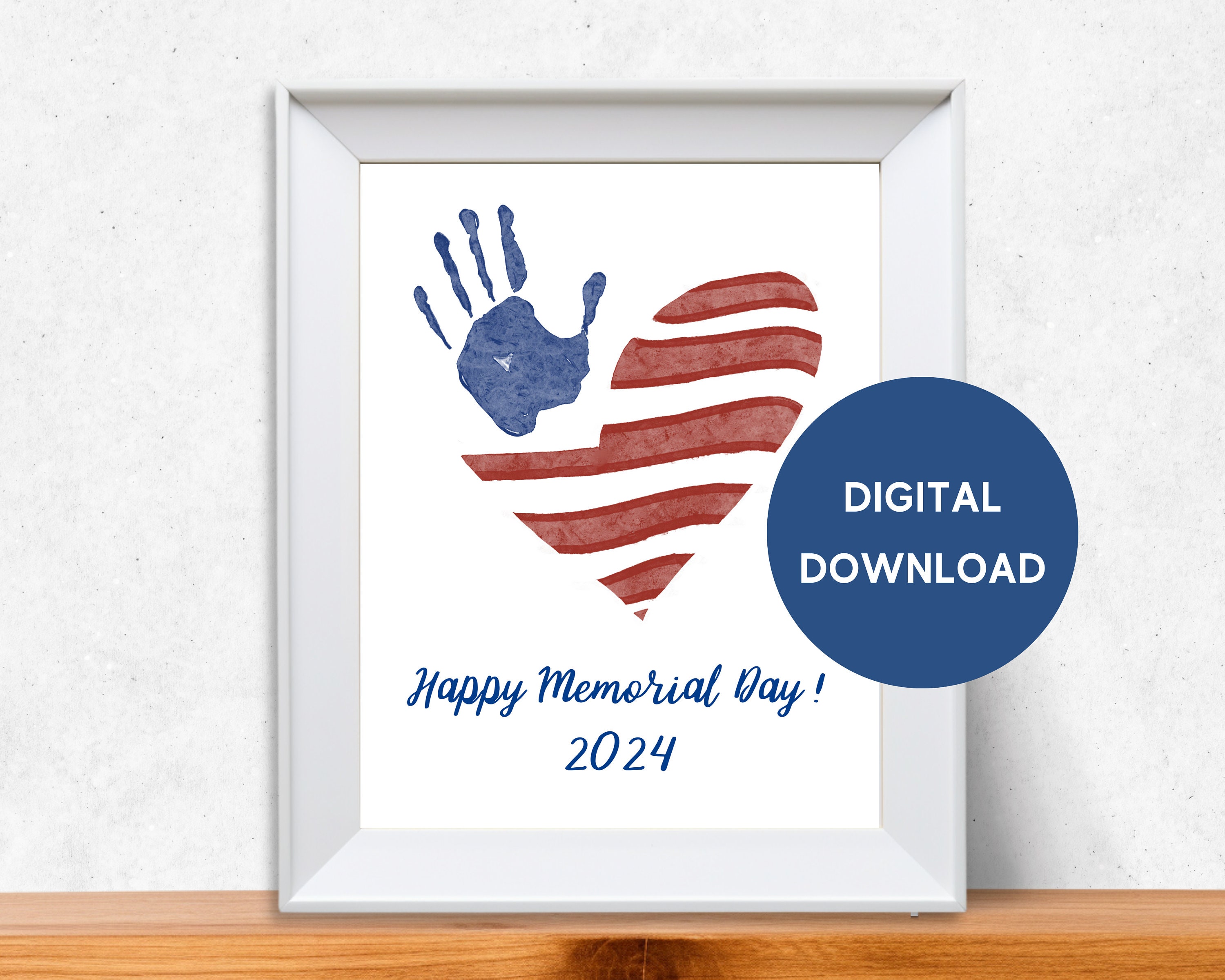 Memorial Day Handprint Art • Memorial Day Patriotic Activity ...