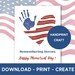 Memorial Day Handprint Art • Memorial Day Patriotic Activity ...