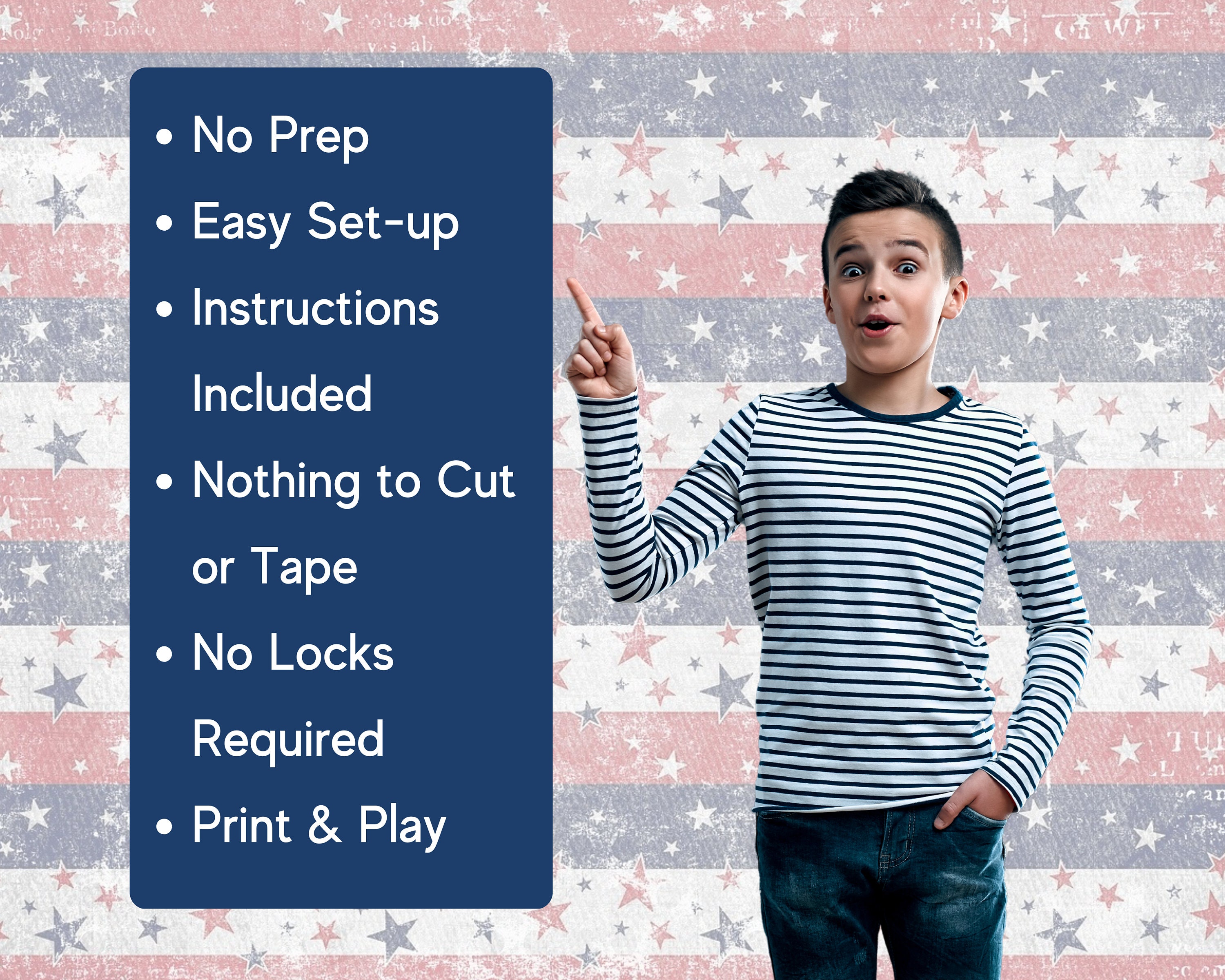 Escape Room Printable for Kids • Independence Day Escape Room Kit • 4th ...