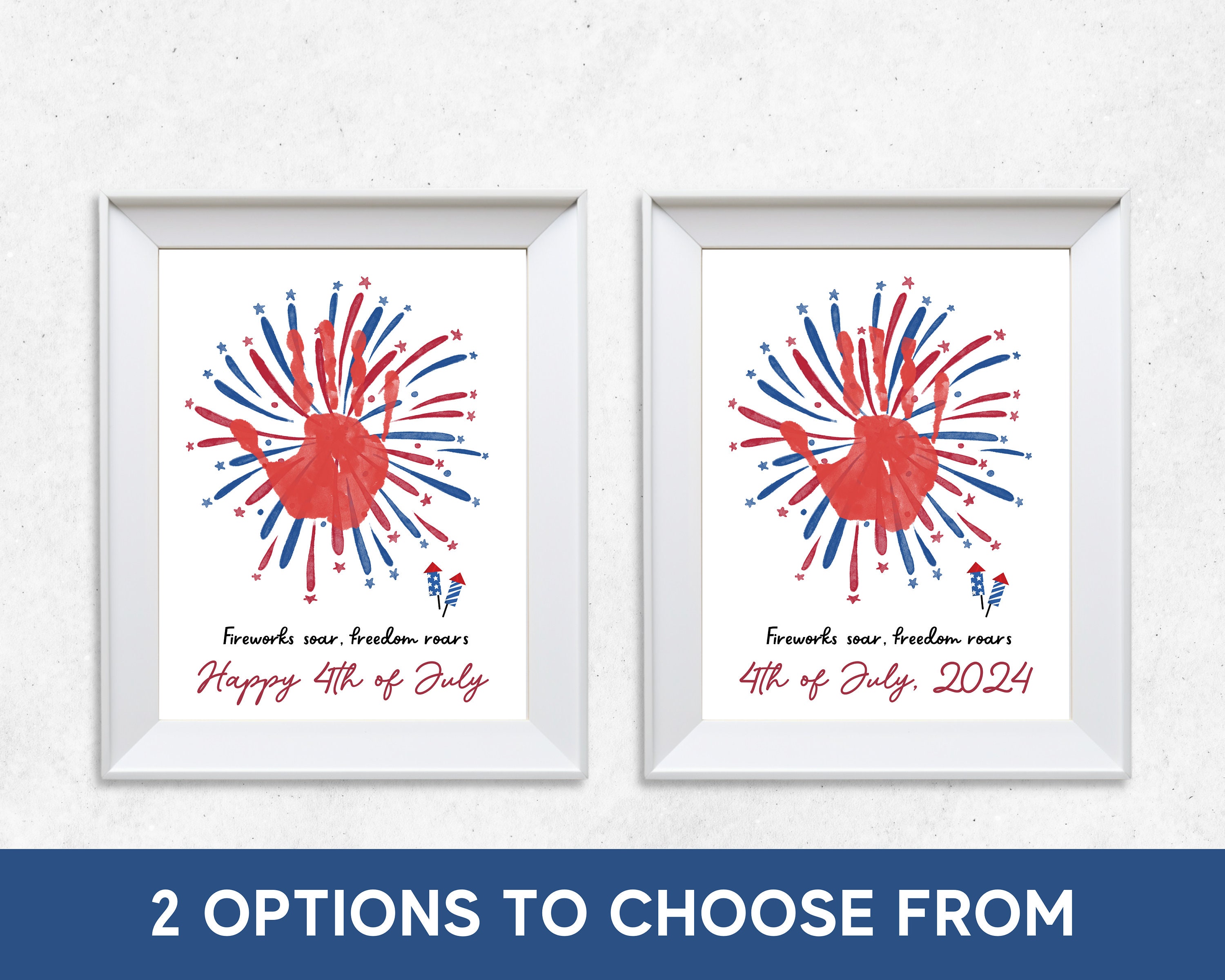 Fourth of July Handprint Art • Independence Day Patriotic Activity ...