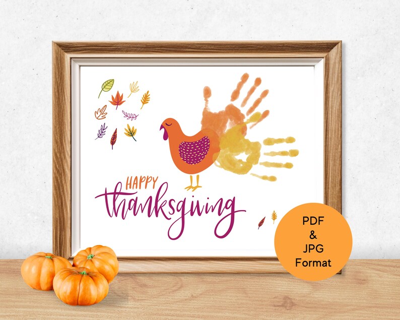 Thanksgiving Handprint Art • Fall Handprint Craft • Homeschool ...