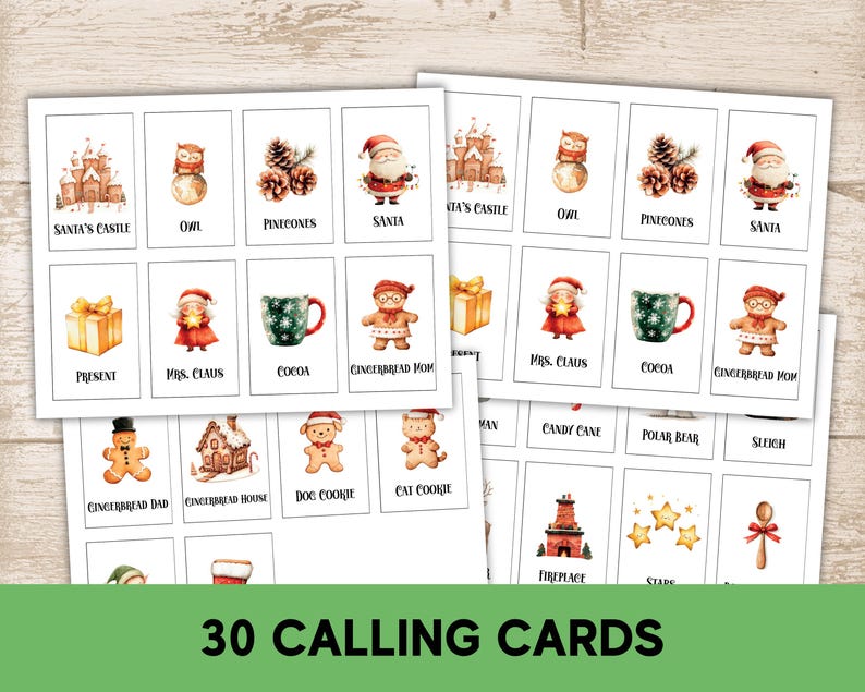 Christmas Bingo Game Printable Activity for Family, Kids, Teens ...