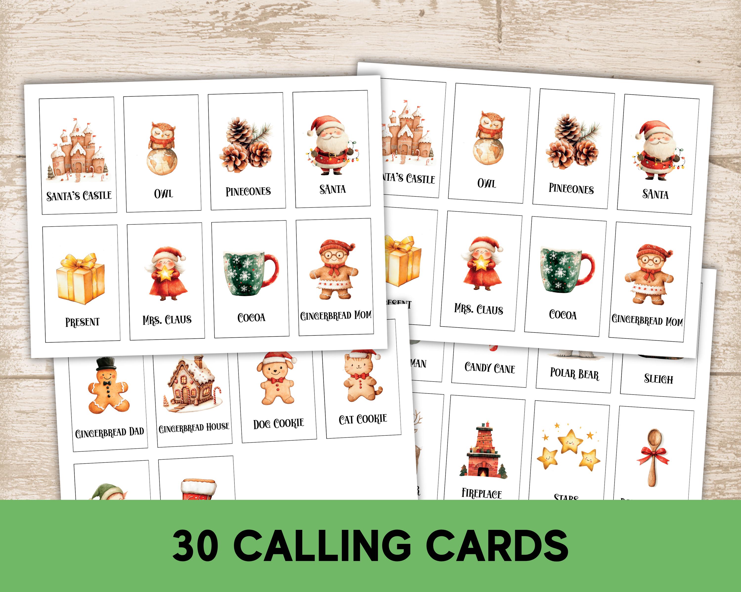 Christmas Bingo Game Printable Activity for Family, Kids, Teens ...