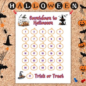 Halloween Countdown Calendar • Classroom Halloween Decor • Halloween ...