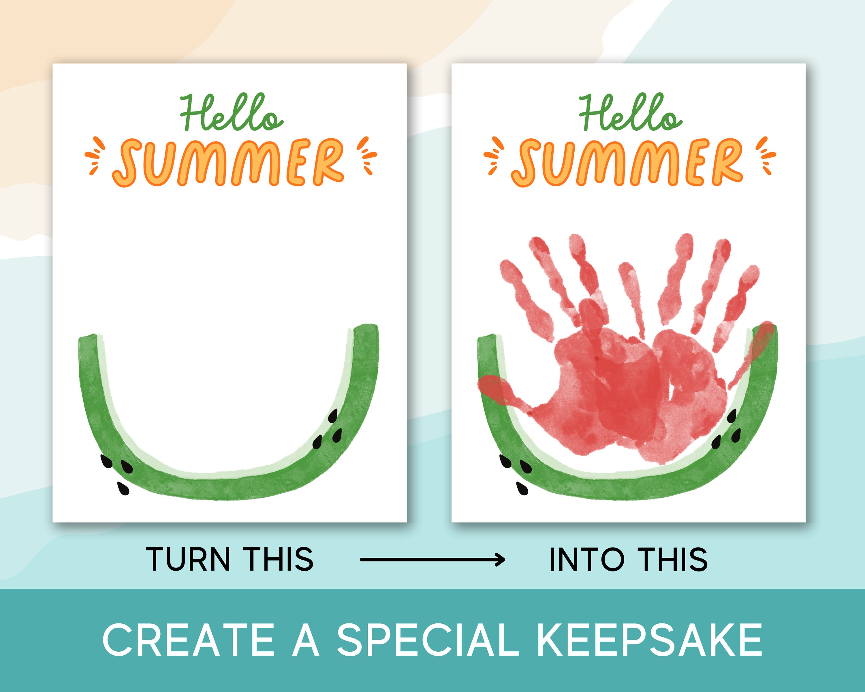 Summer Handprint Art Fun Handprint Craft for Summer Handprint Craft ...