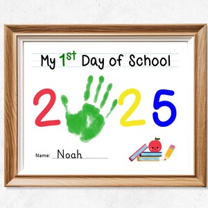 First Day of School Handprint Art • Back to School Craft • Handprint ...