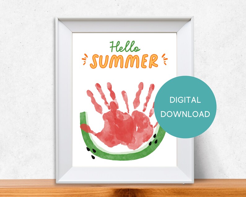 Summer Handprint Art • Fun Handprint Craft for Summer • Handprint Craft ...