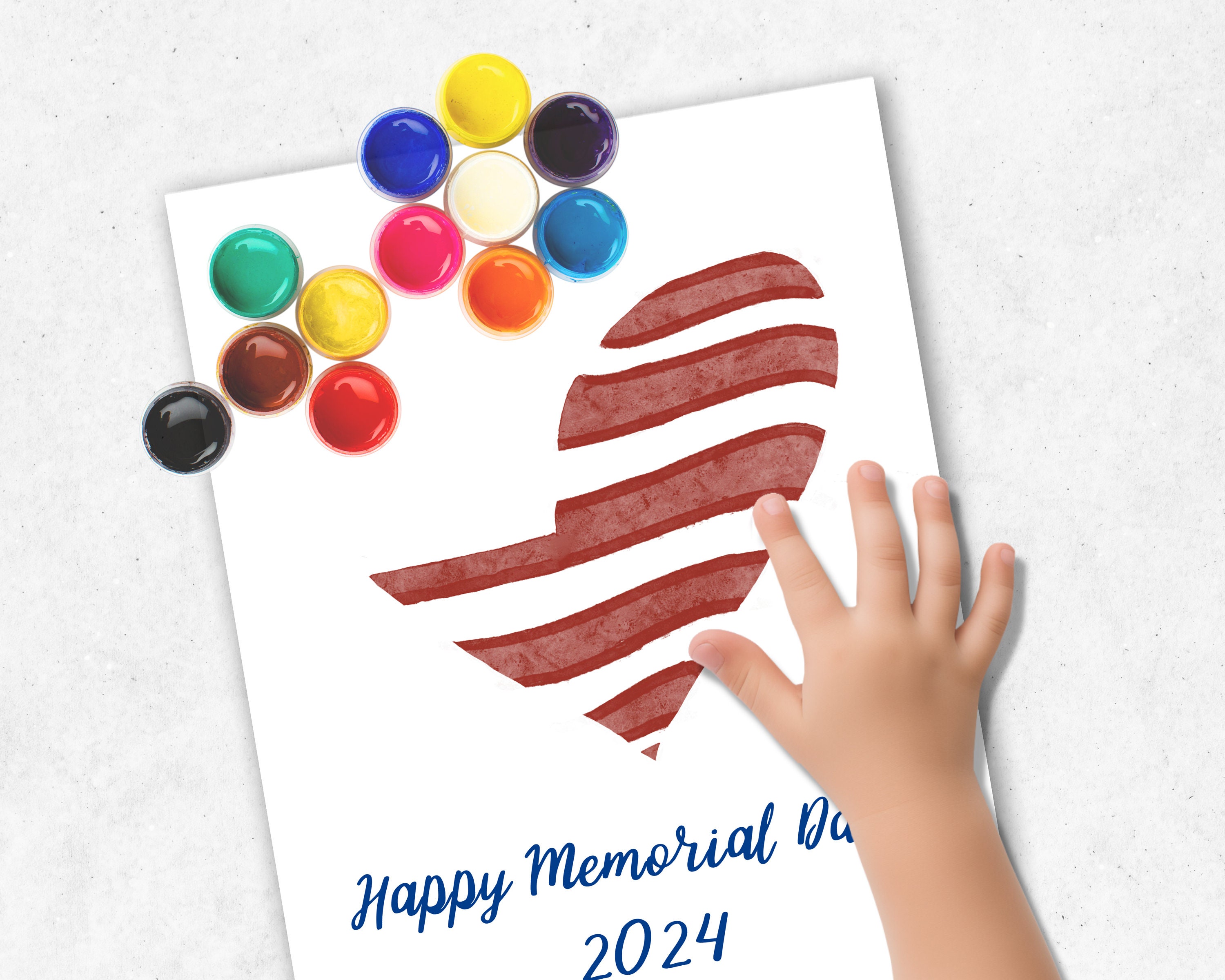 Memorial Day Handprint Art • Memorial Day Patriotic Activity ...