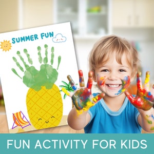 Summer Handprint Art • Fun Handprint Craft for Summer • Handprint Craft ...