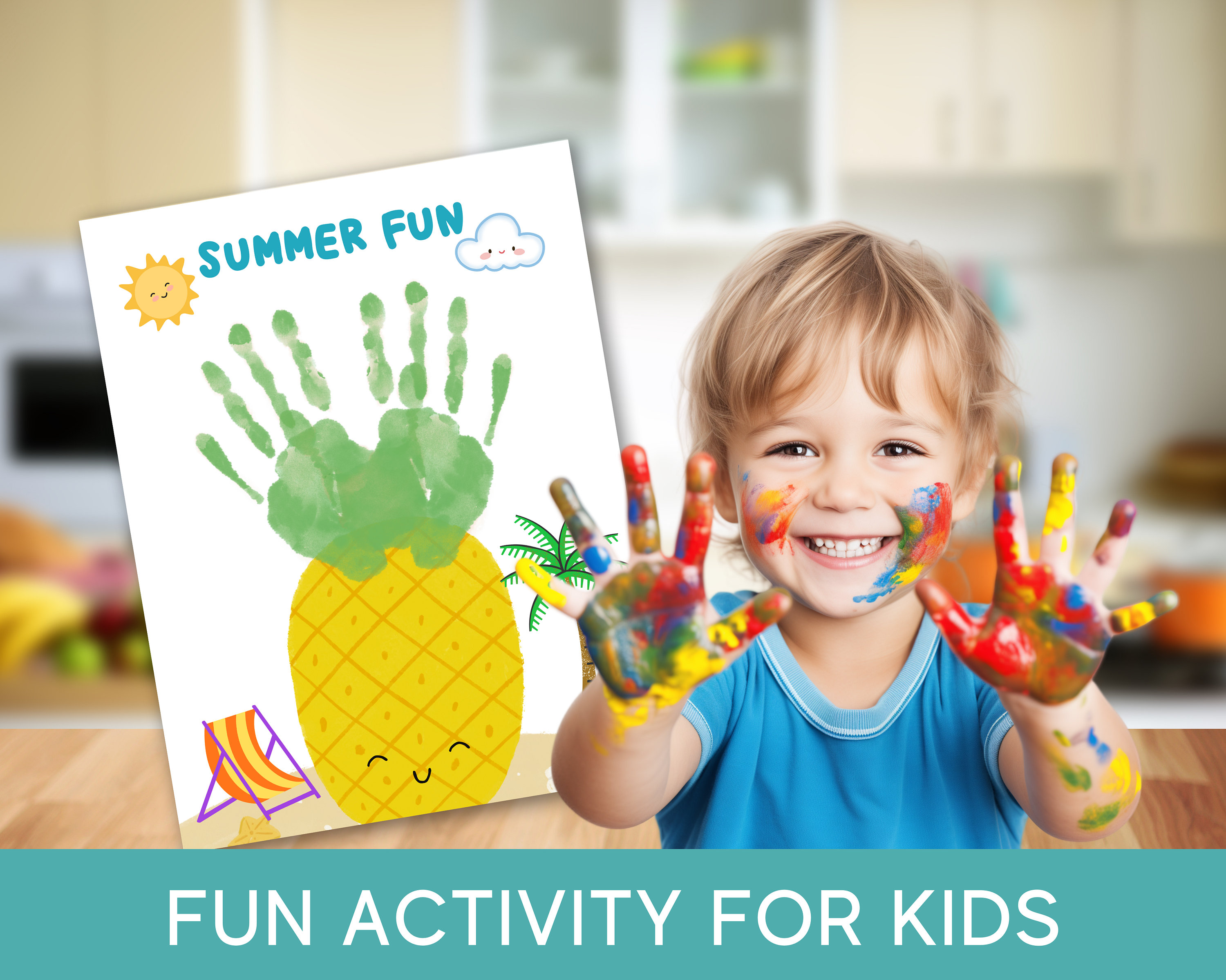 Summer Handprint Art Fun Handprint Craft for Summer Handprint Craft ...