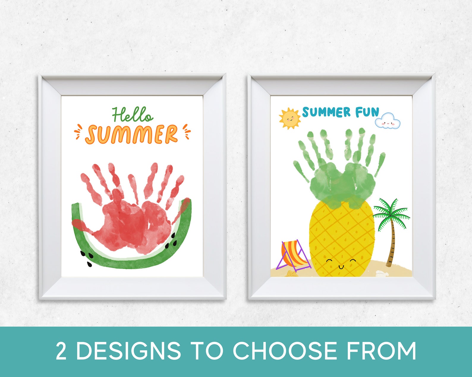Summer Handprint Art • Fun Handprint Craft for Summer • Handprint Craft ...