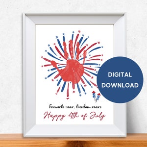 Fourth of July Handprint Art • Independence Day Patriotic Activity ...