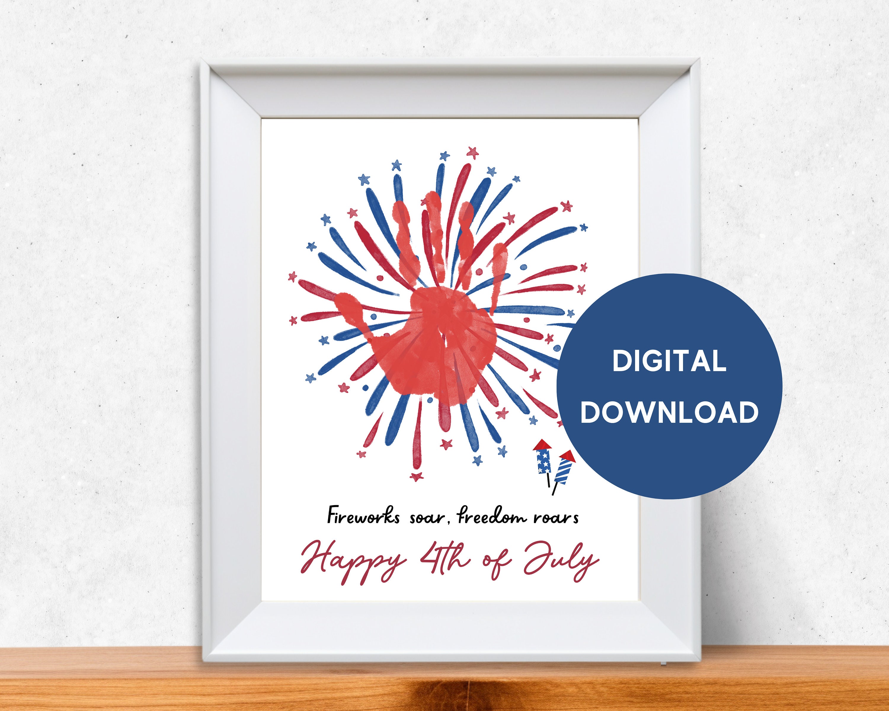 Fourth of July Handprint Art • Independence Day Patriotic Activity ...