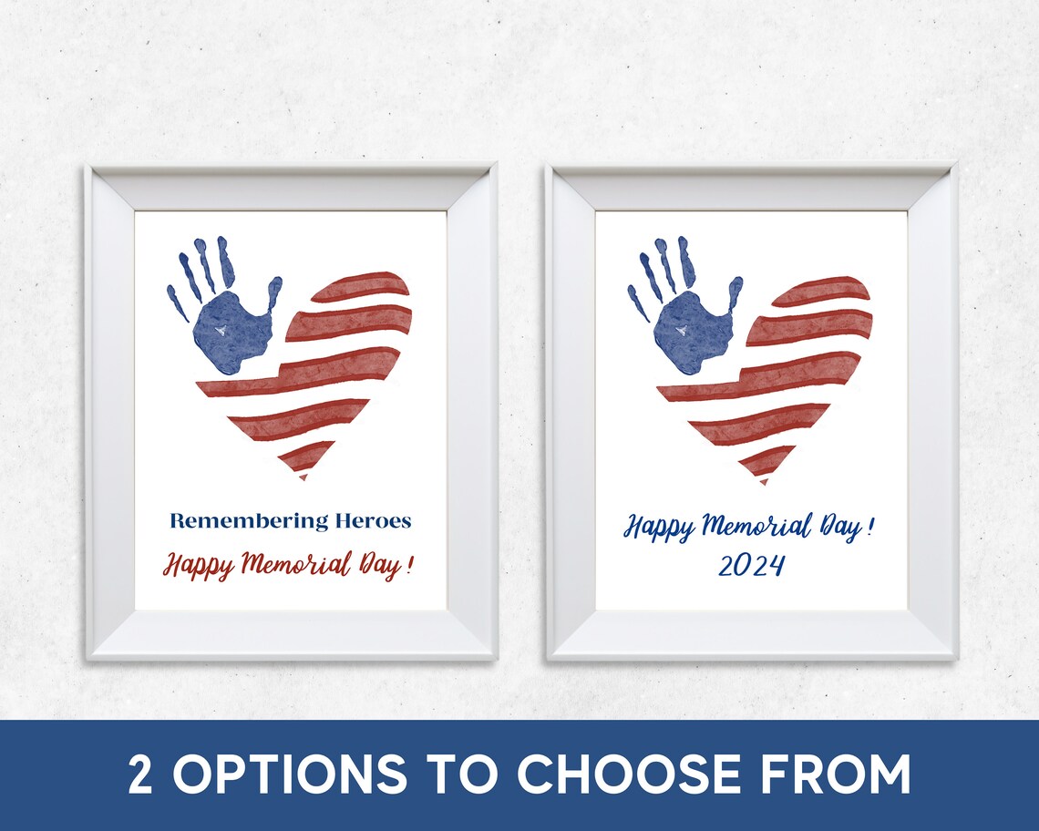 Memorial Day Handprint Art Memorial Day Patriotic Activity Handprint ...