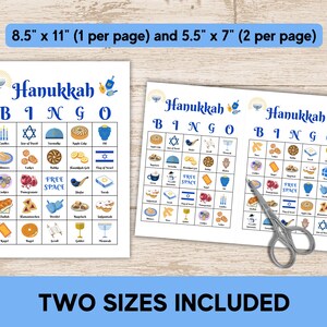Hanukkah Bingo Game Printable Activity for Family, Kids, Teens ...