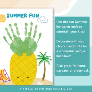 Summer Handprint Art • Fun Handprint Craft for Summer • Handprint Craft ...