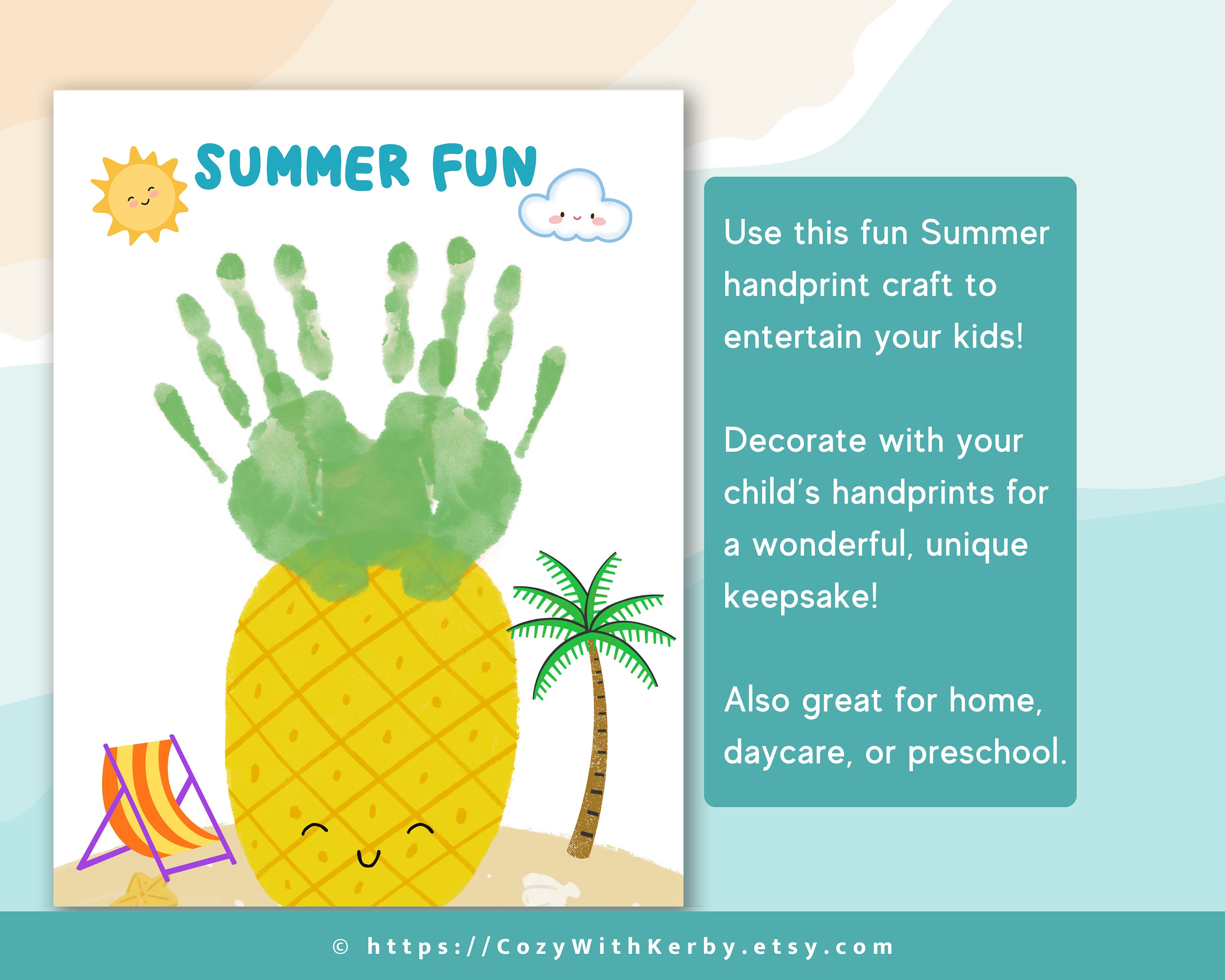 Summer Handprint Art Fun Handprint Craft for Summer Handprint Craft ...